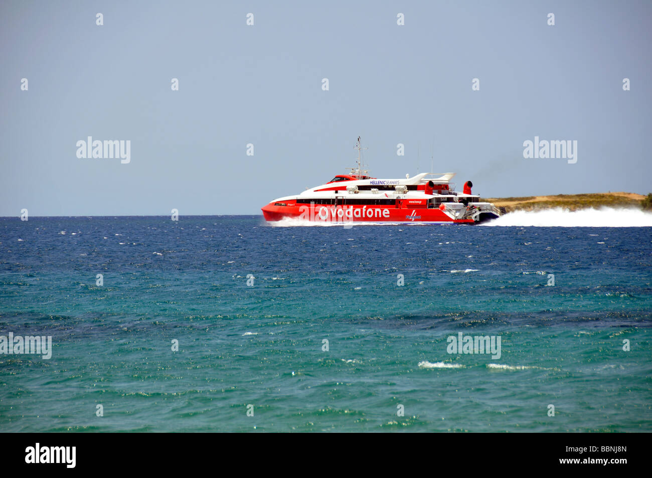 High speed boat, Parikia, Paros, Greece Stock Photo - Alamy