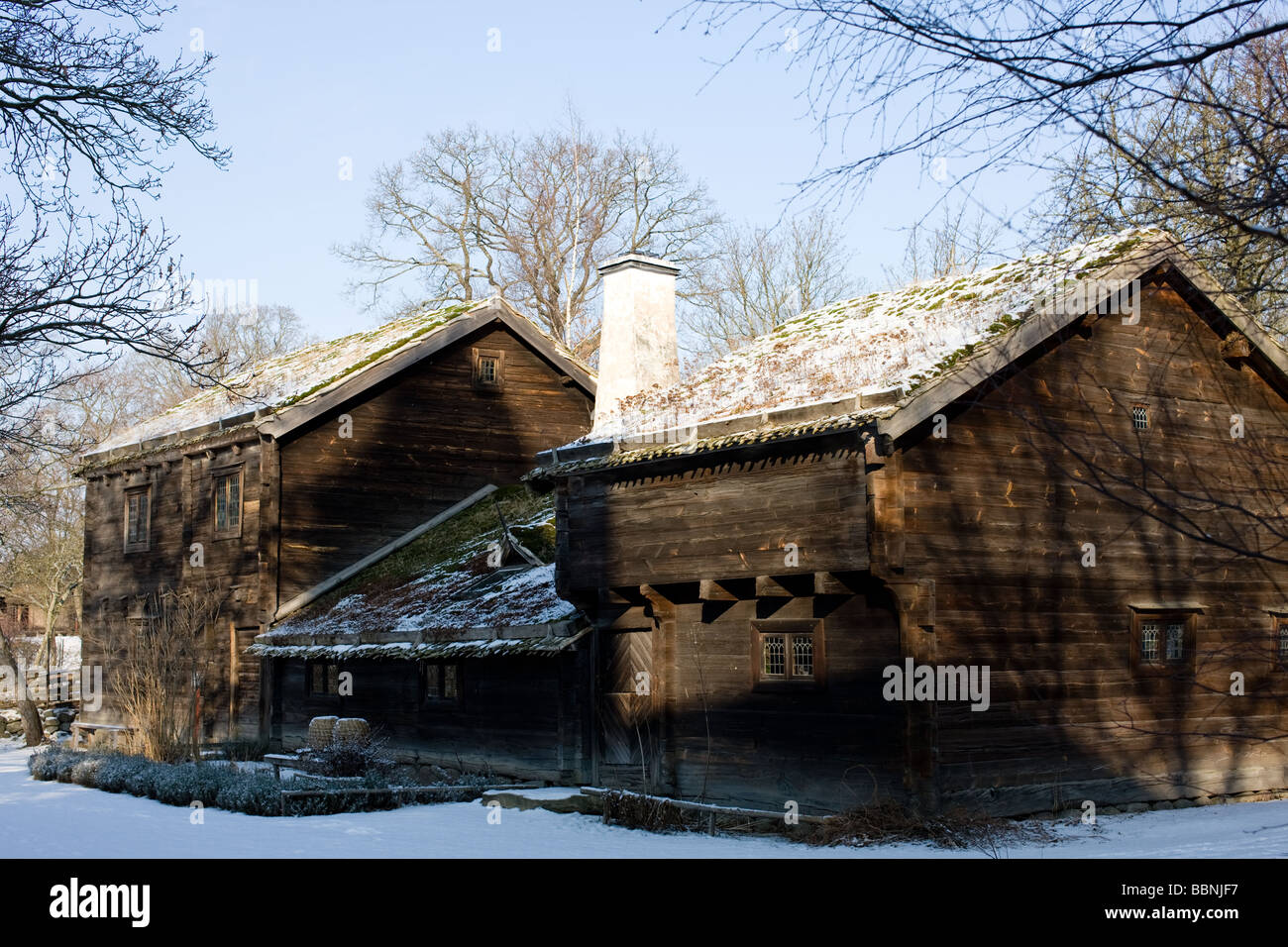 Kyrkhult Farmhouse, Skansen, Stockholm (Sweden Stock Photo - Alamy