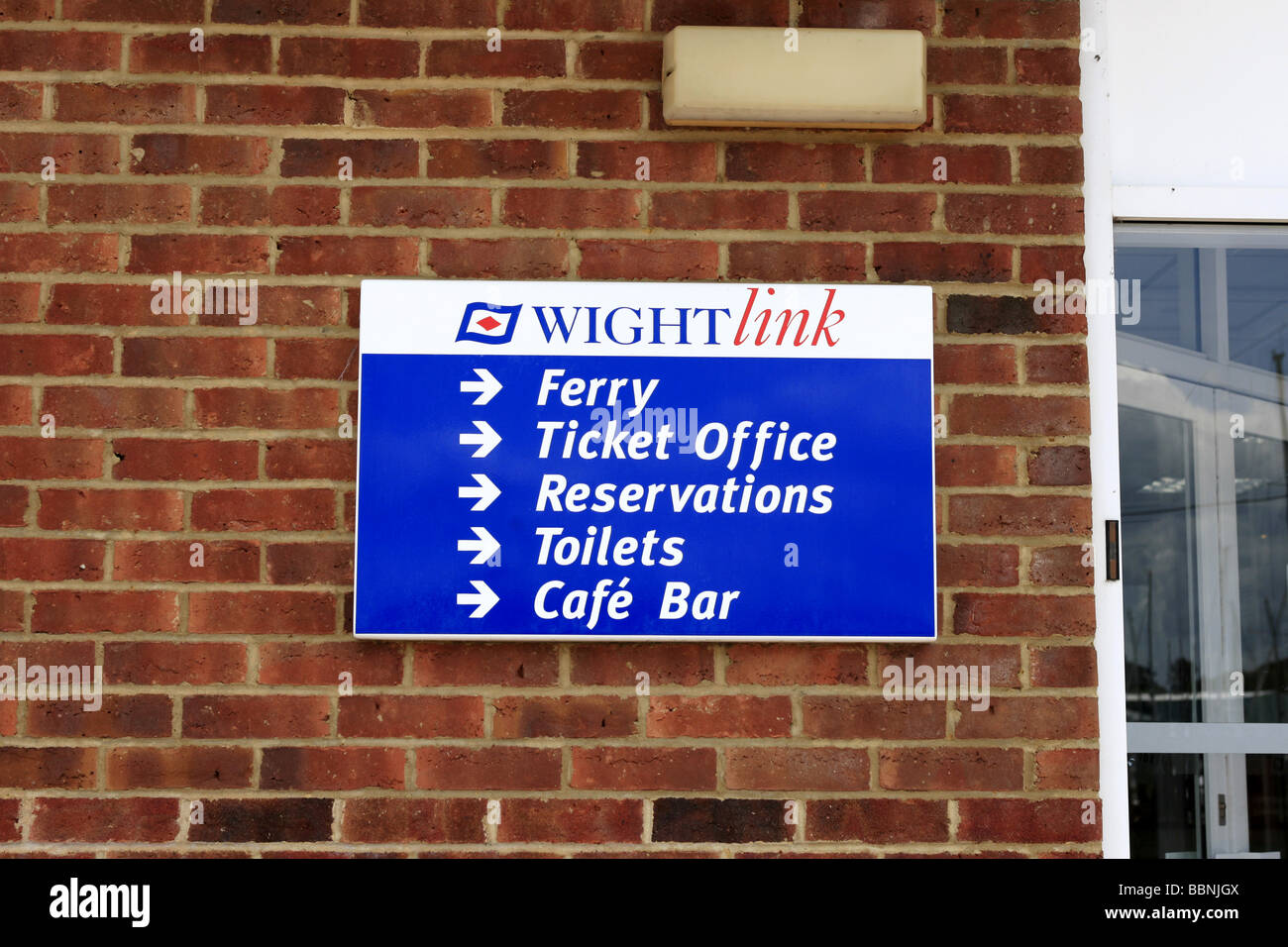 Isle of Wight Ferry terminal sign Stock Photo - Alamy