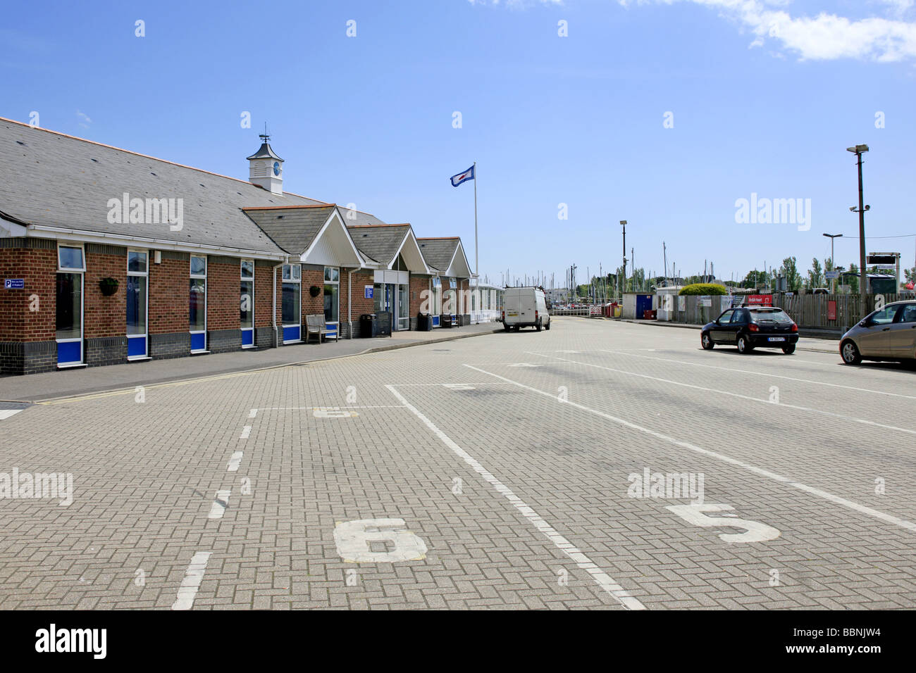 The Isle of Wight ferry terminal at Lymington in Hampshire Stock Photo ...