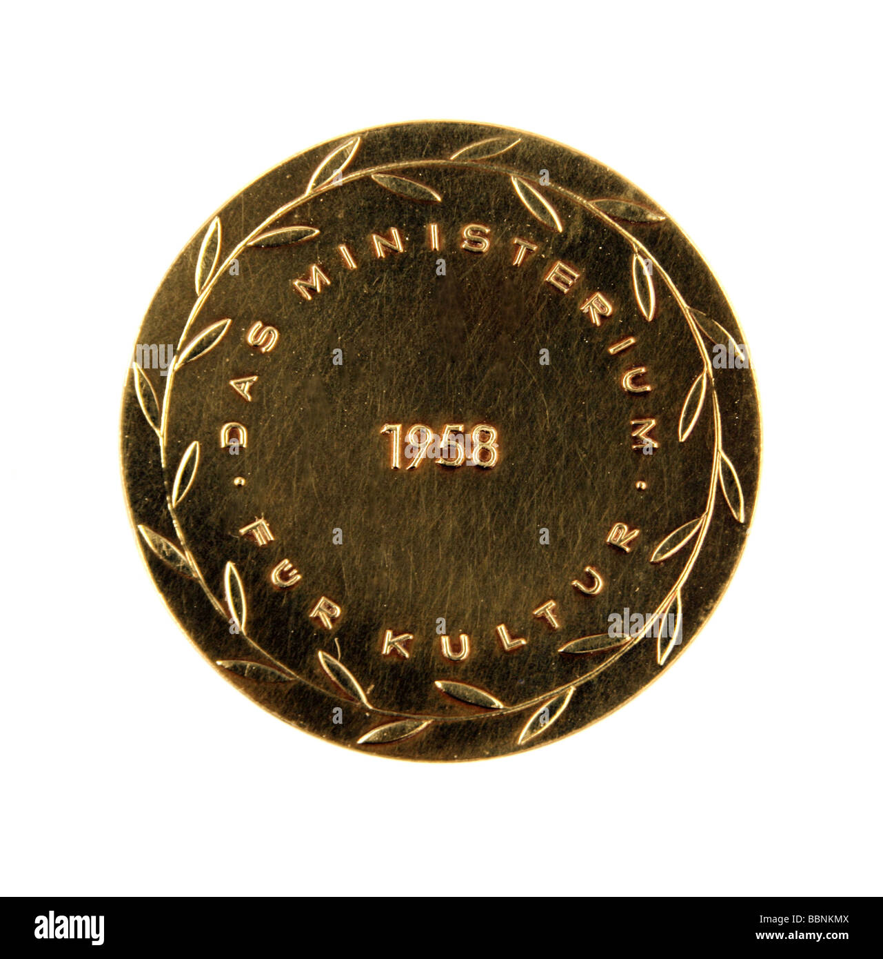 decorations, gold medal of ministry of culture and form, GDR, 1958 ...