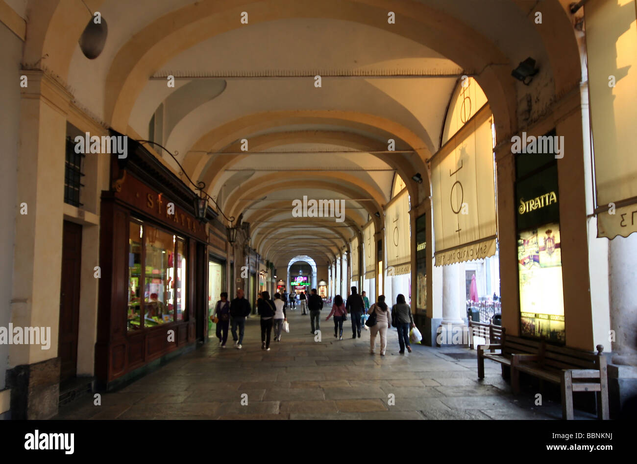 geography / travel, Italy, Piedmont, Turin, squares, arcade at Piazza ...