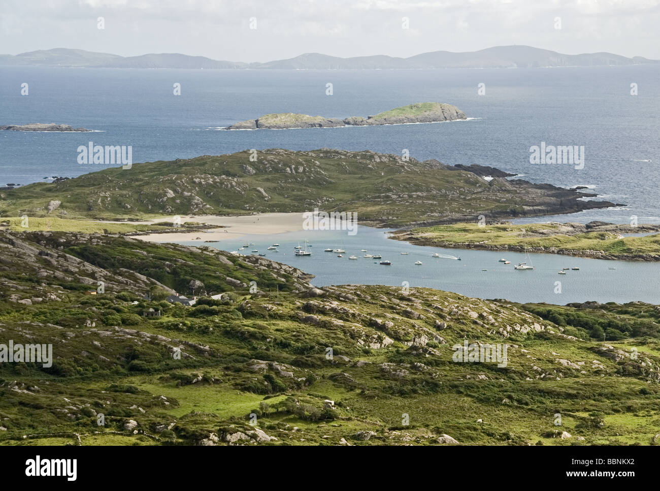 geography / travel, Ireland, Kerry, landscapes, view over Iveragh ...