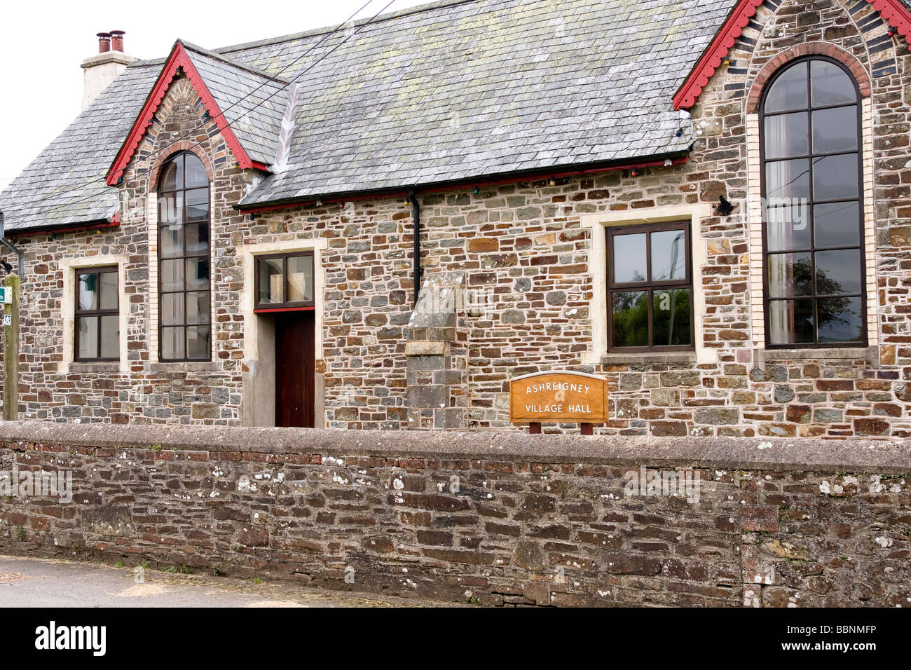 Ashreigney Village Hall devon England UK Stock Photo - Alamy