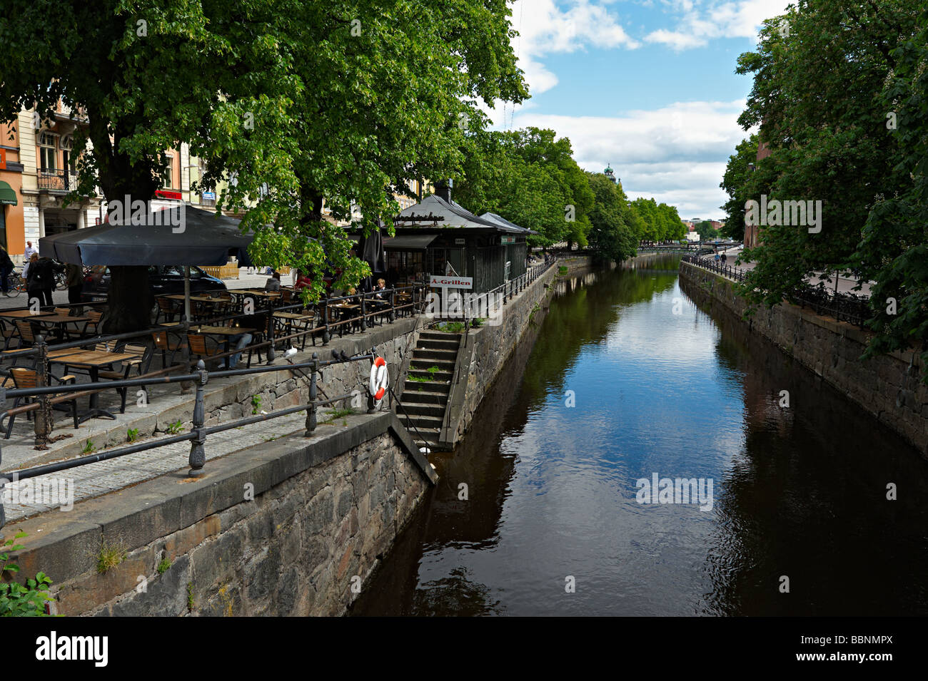 Fyrisan river in the city of Uppsala, Sweden Stock Photo - Alamy