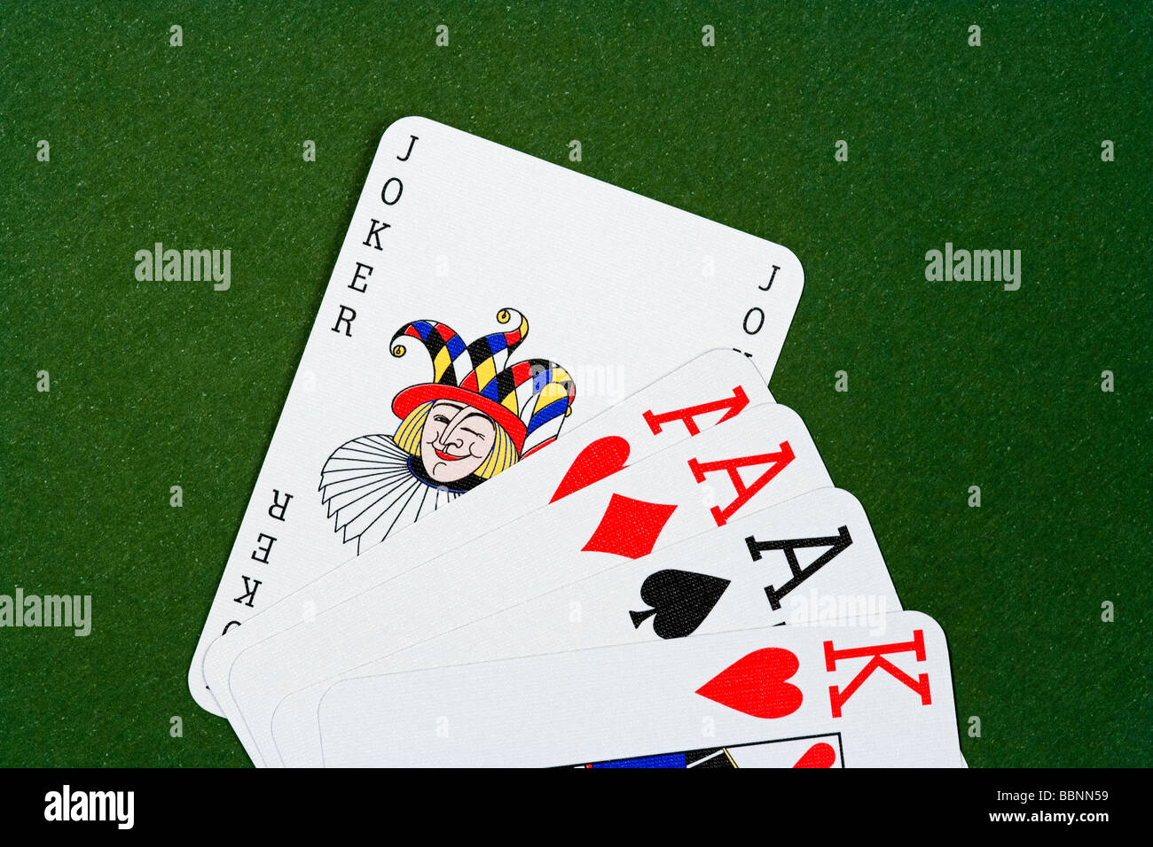 Joker of hearts hi-res stock photography and images - Alamy