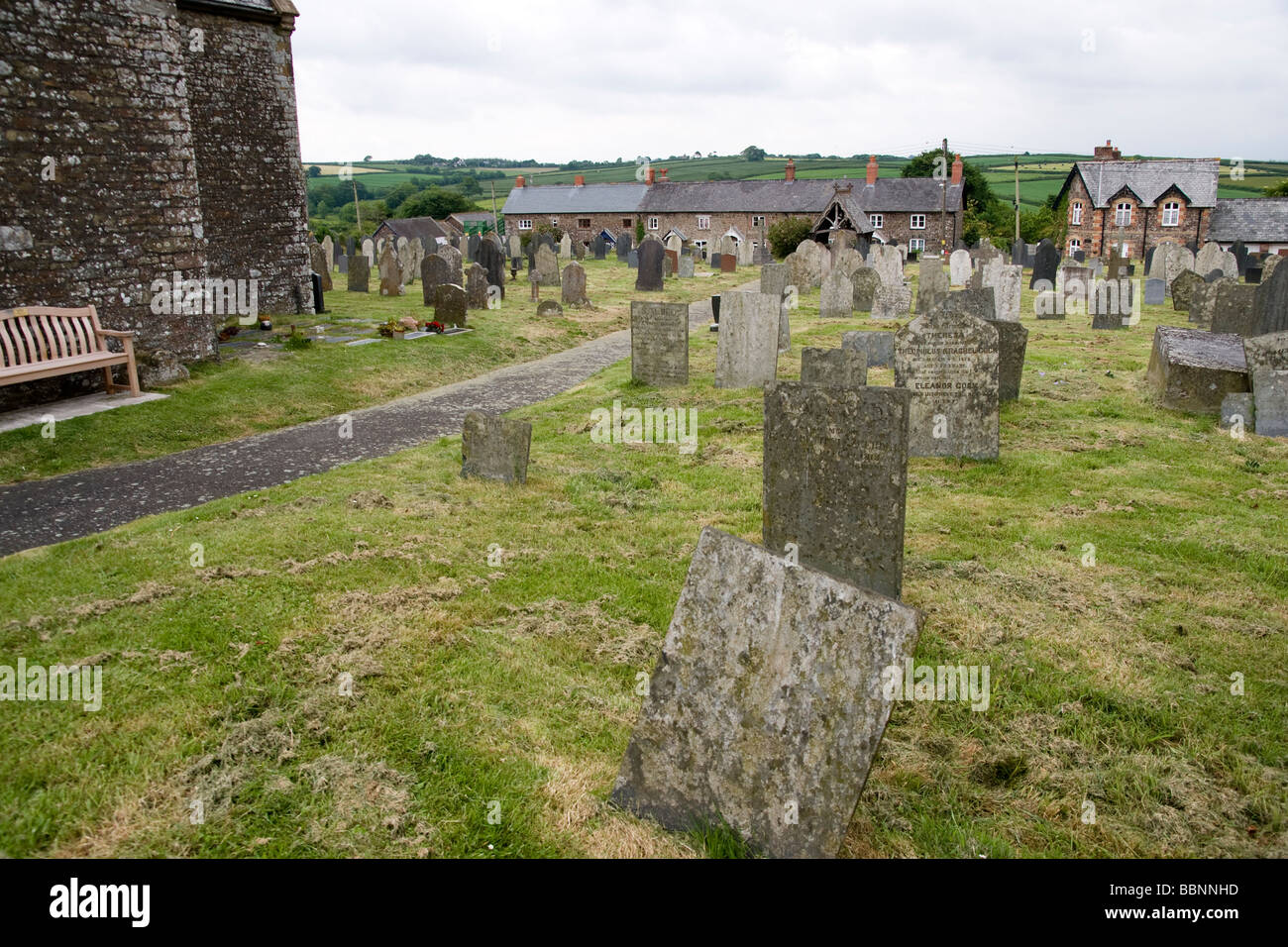St giles in the wood Devon Churchyard Stock Photo - Alamy