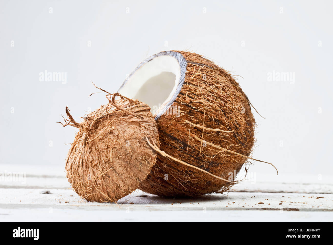 Sliced Coco nut, close up Stock Photo - Alamy