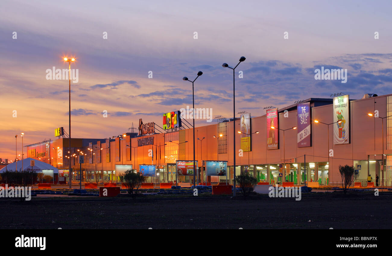 MEGA shopping center St Petersburg Russia, Parnas Stock Photo - Alamy