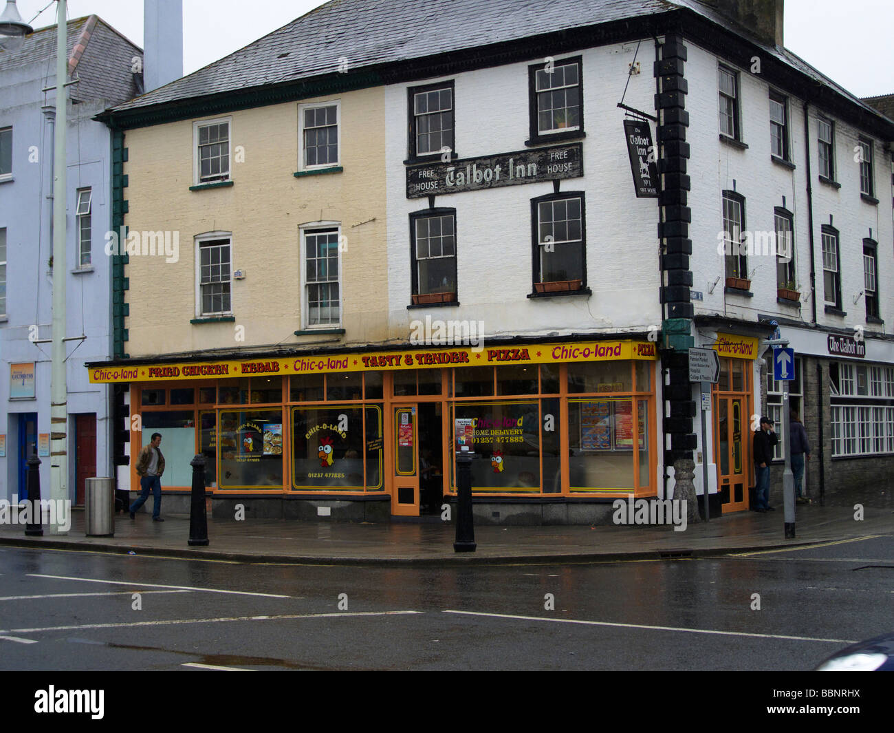 Shops, Pubs and Cafes in Bideford North Devon England UK Stock Photo ...