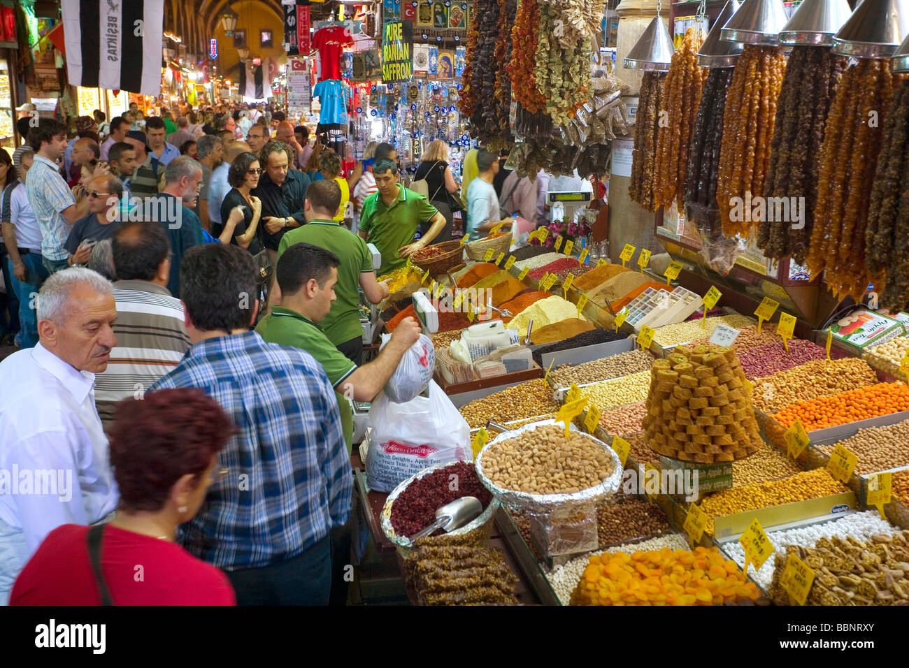 The Spice Bazaar at Istanbul Turkey Stock Photo - Alamy