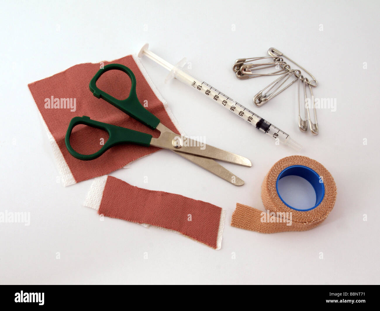 Part of a first aid kit for emergency use Stock Photo - Alamy