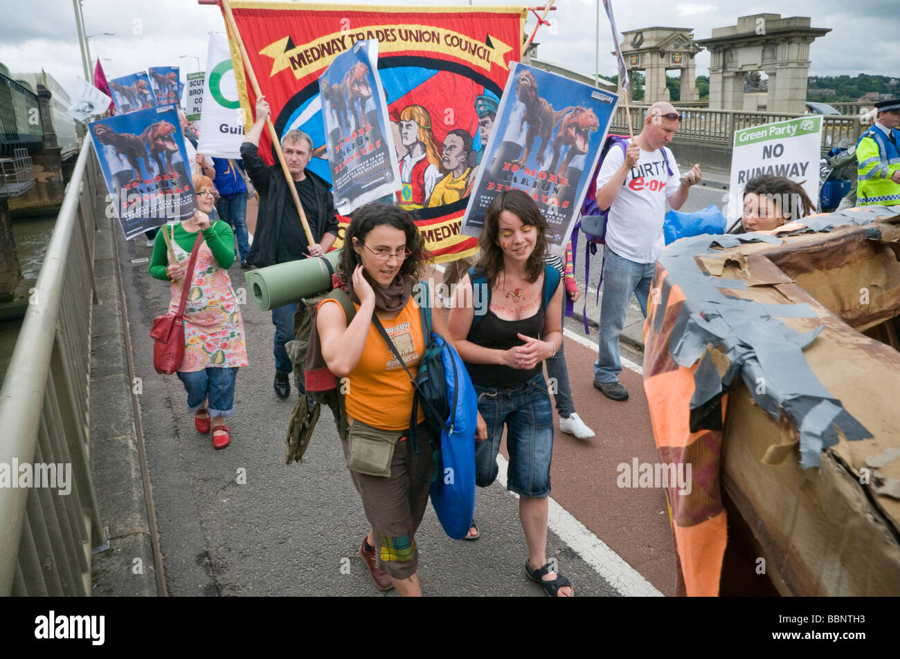 After the No New Coal Rally in Rochester, Kent, the Climate Caravan ...