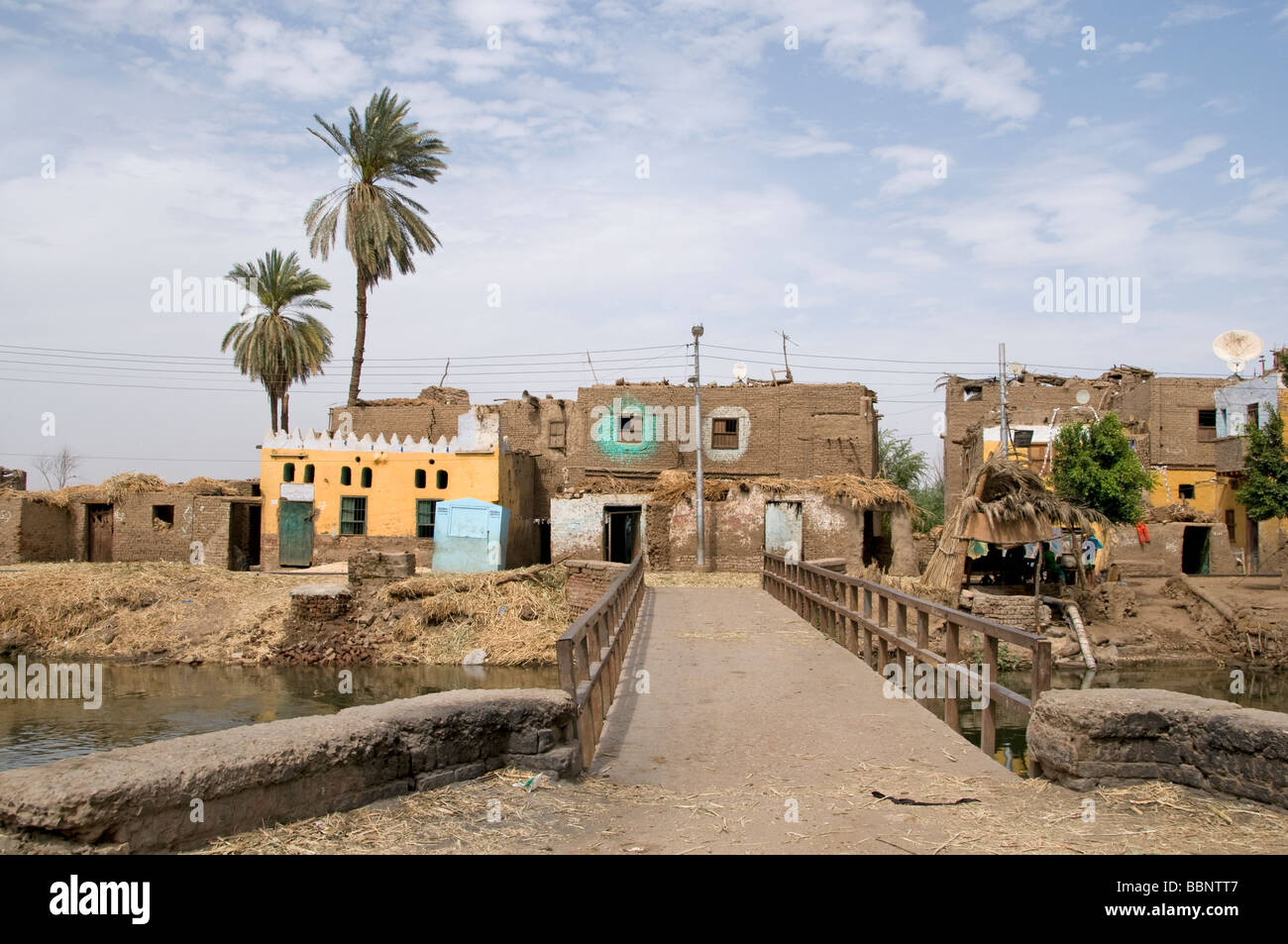 Nile River Egypt Farm Farmer agriculture field old village on the nile ...