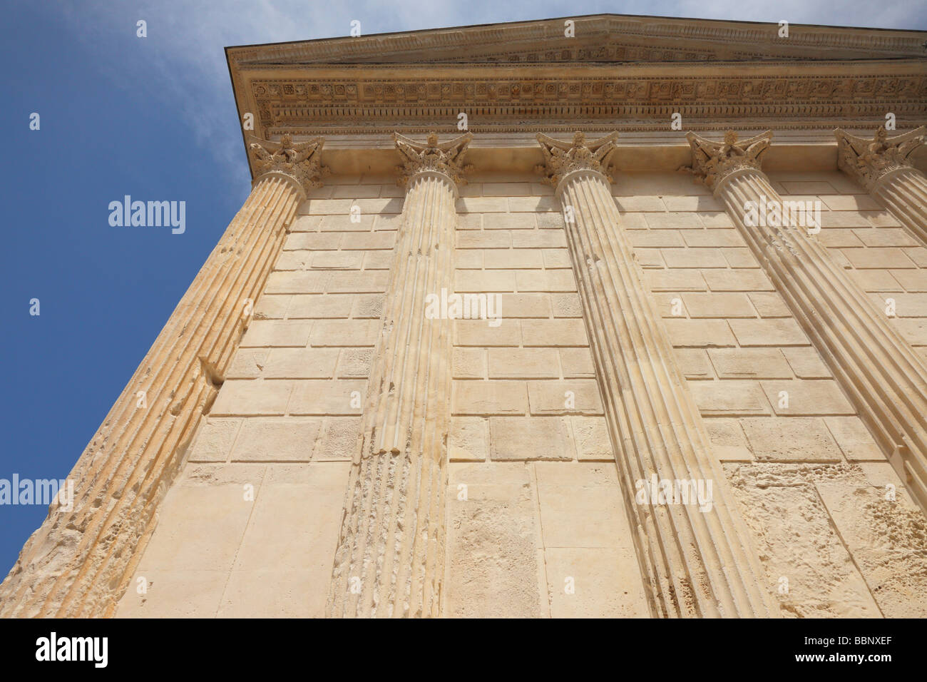Maison Carree ancient roman temple Nimes Languedoc-Rousillon France ...