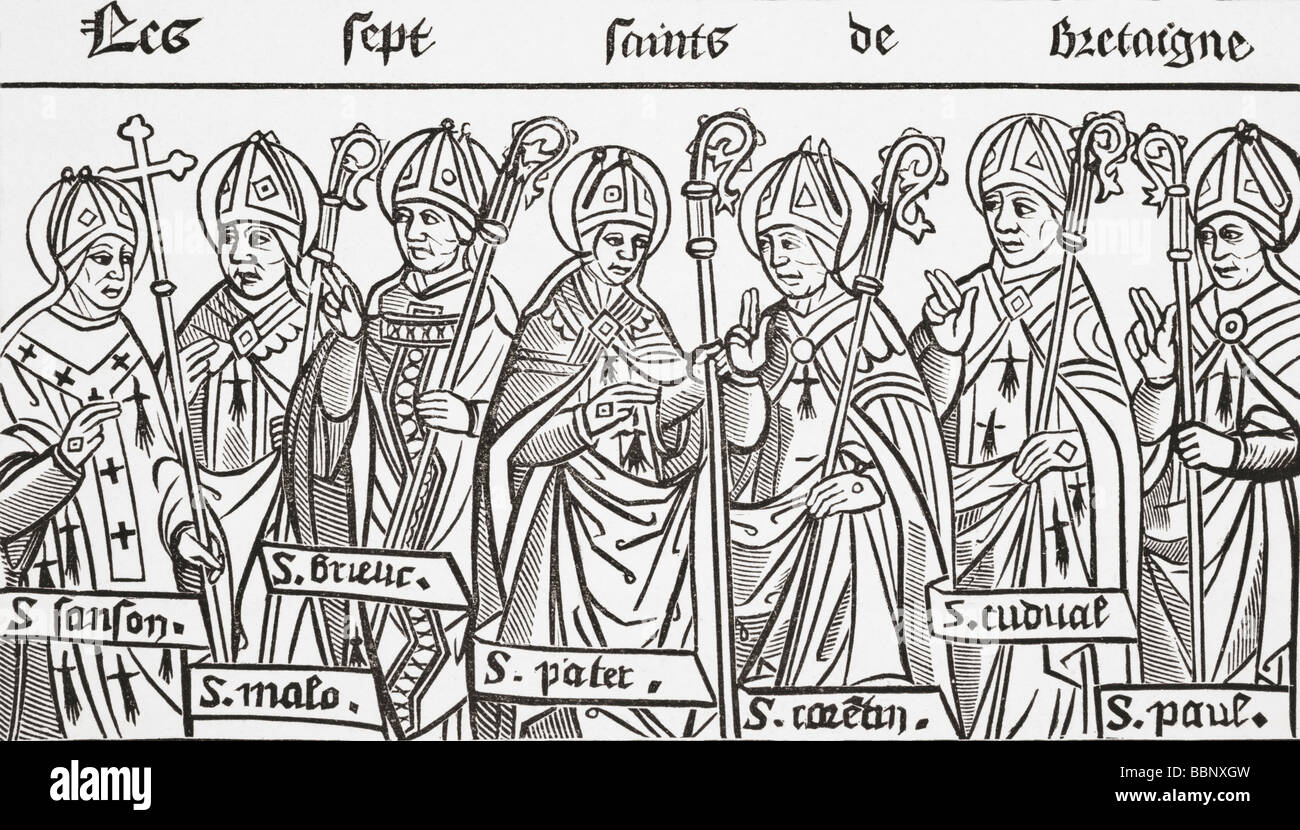 The Seven Saints of Brittany Stock Photo - Alamy