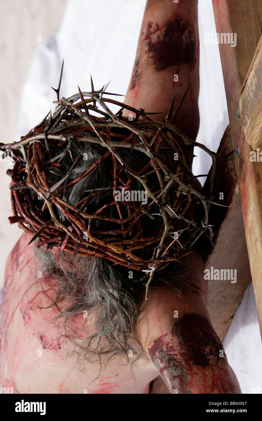 Crucified bloody jesus dying hi-res stock photography and images - Alamy