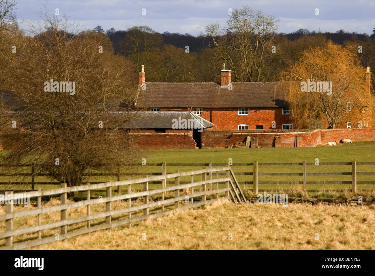 brick built house in countryside Stock Photo - Alamy