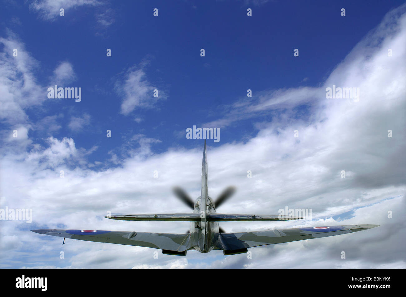 Back view supermarine spitfire during hi-res stock photography and ...