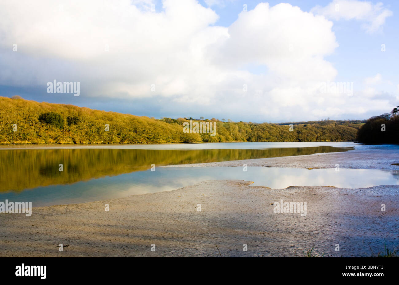Tresillian river seen from St Clement Cornwall England UK Stock Photo ...