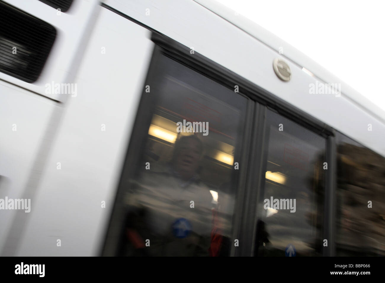 people on fast public transport bus in rome italy Stock Photo - Alamy