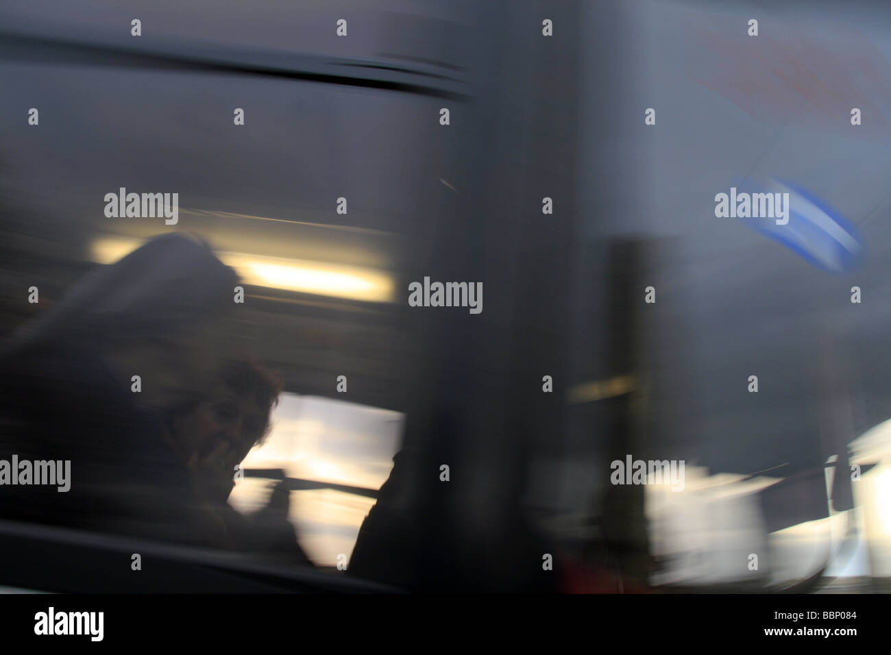 people on fast public transport bus in rome italy Stock Photo - Alamy