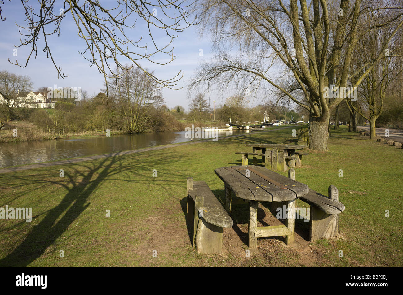 grand union canal hatton flight of locks warwickshire midlands england ...
