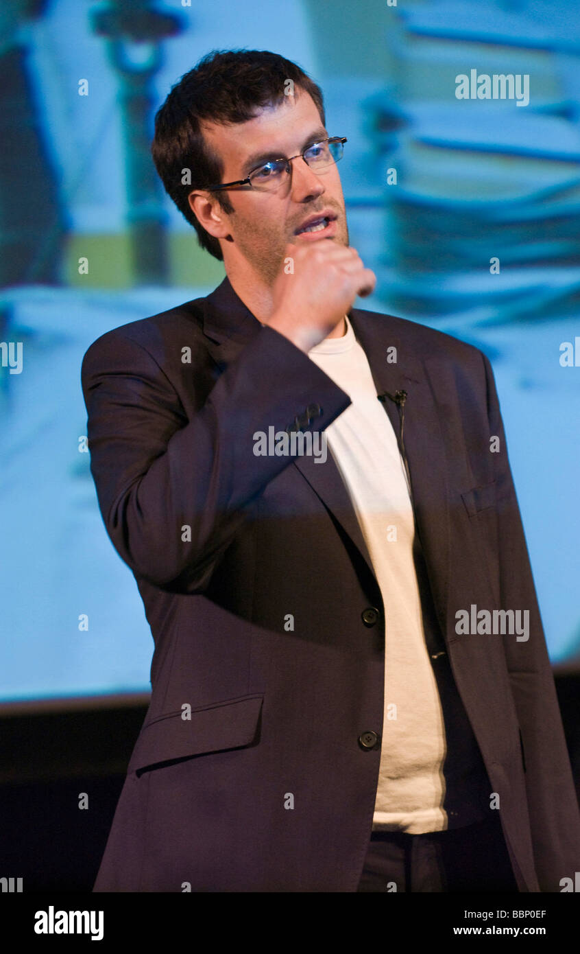 Marcus Brigstocke comedian pictured at Hay Festival 2009 Stock Photo ...
