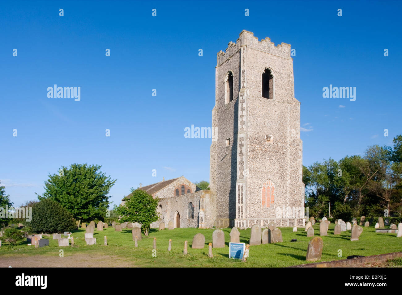 St Bartholomew's parish church at Corton a village on the Suffolk Coast ...