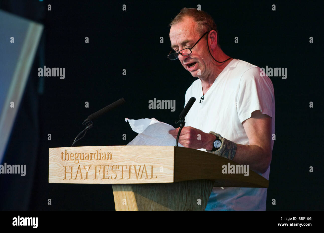 Arthur Smith comedian author and writer pictured at Hay Festival 2009 ...