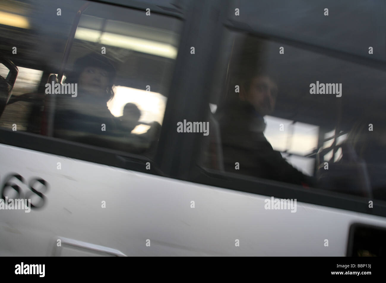 people on fast public transport bus in rome italy Stock Photo - Alamy