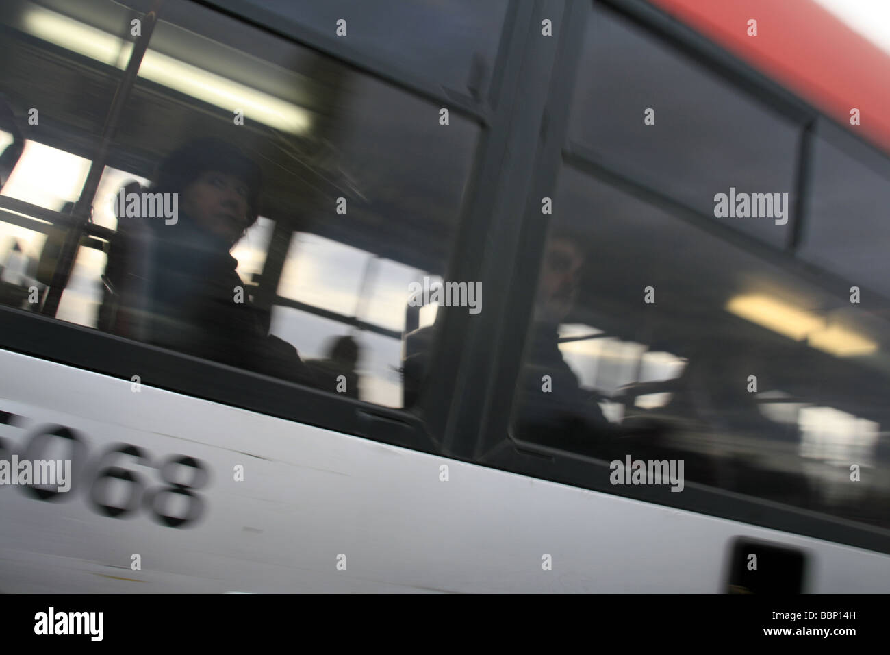 people on fast public transport bus in rome italy Stock Photo - Alamy