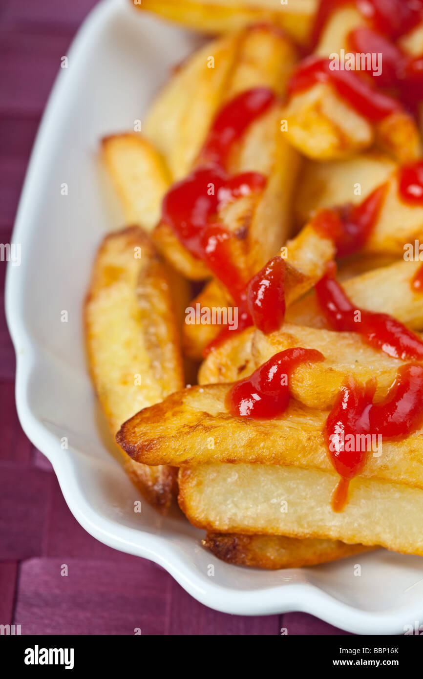 french fries on a typical plate Stock Photo - Alamy