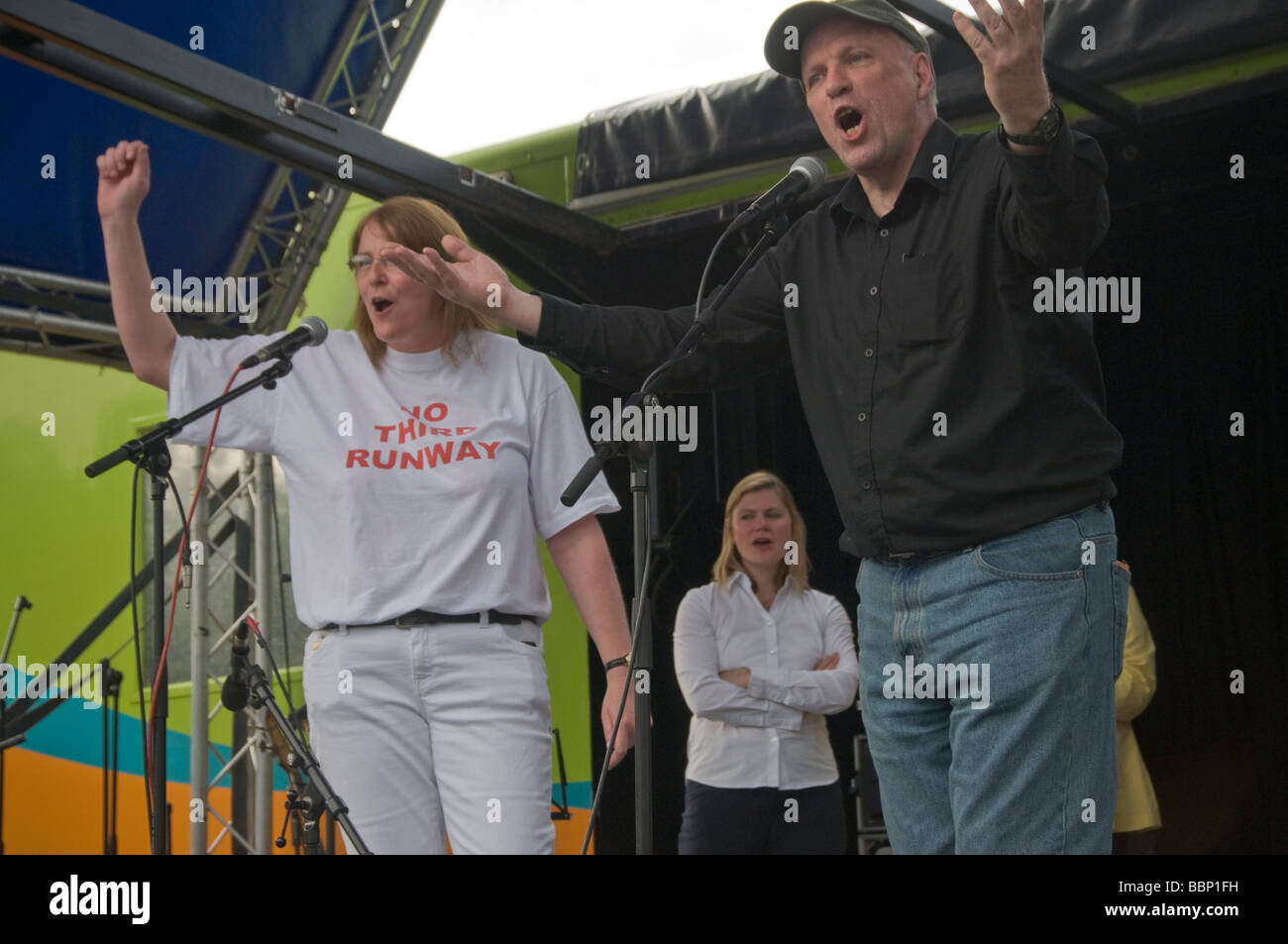 Heathrow - No Third Runway protest march. Geraldine Nicholson, John ...