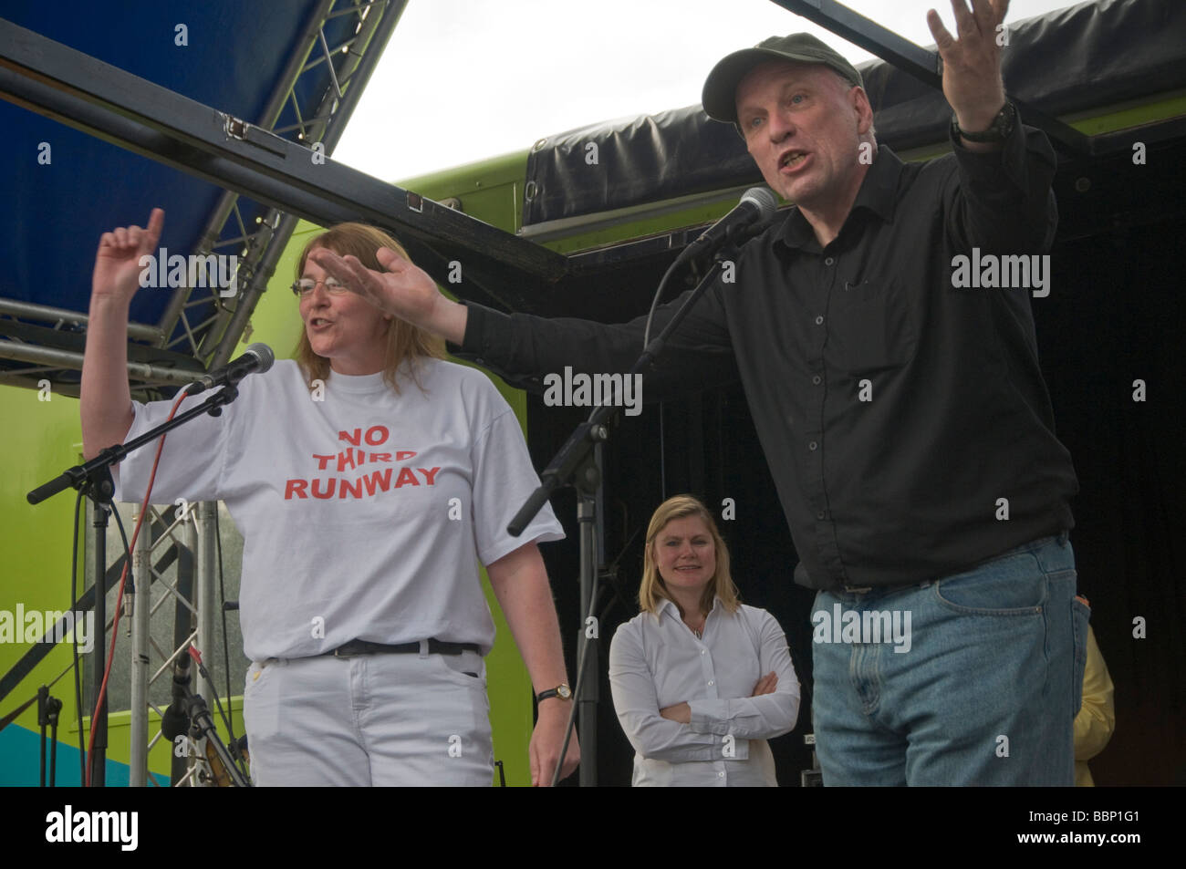 Heathrow - No Third Runway protest march. Geraldine Nicholson, John ...