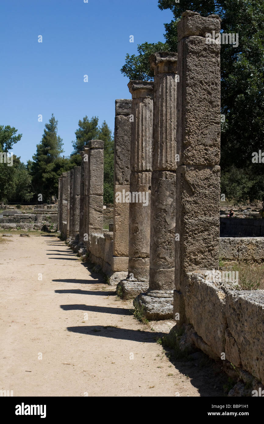 Greece Olympia, ancient ruins of the Palaestra Stock Photo - Alamy