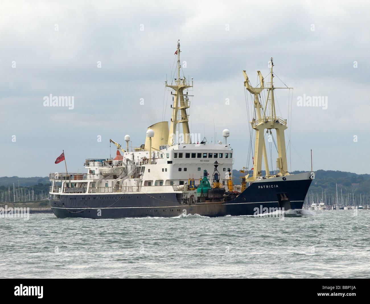 Trinity House maintenance ship Patricia leaving Southampton UK Stock ...