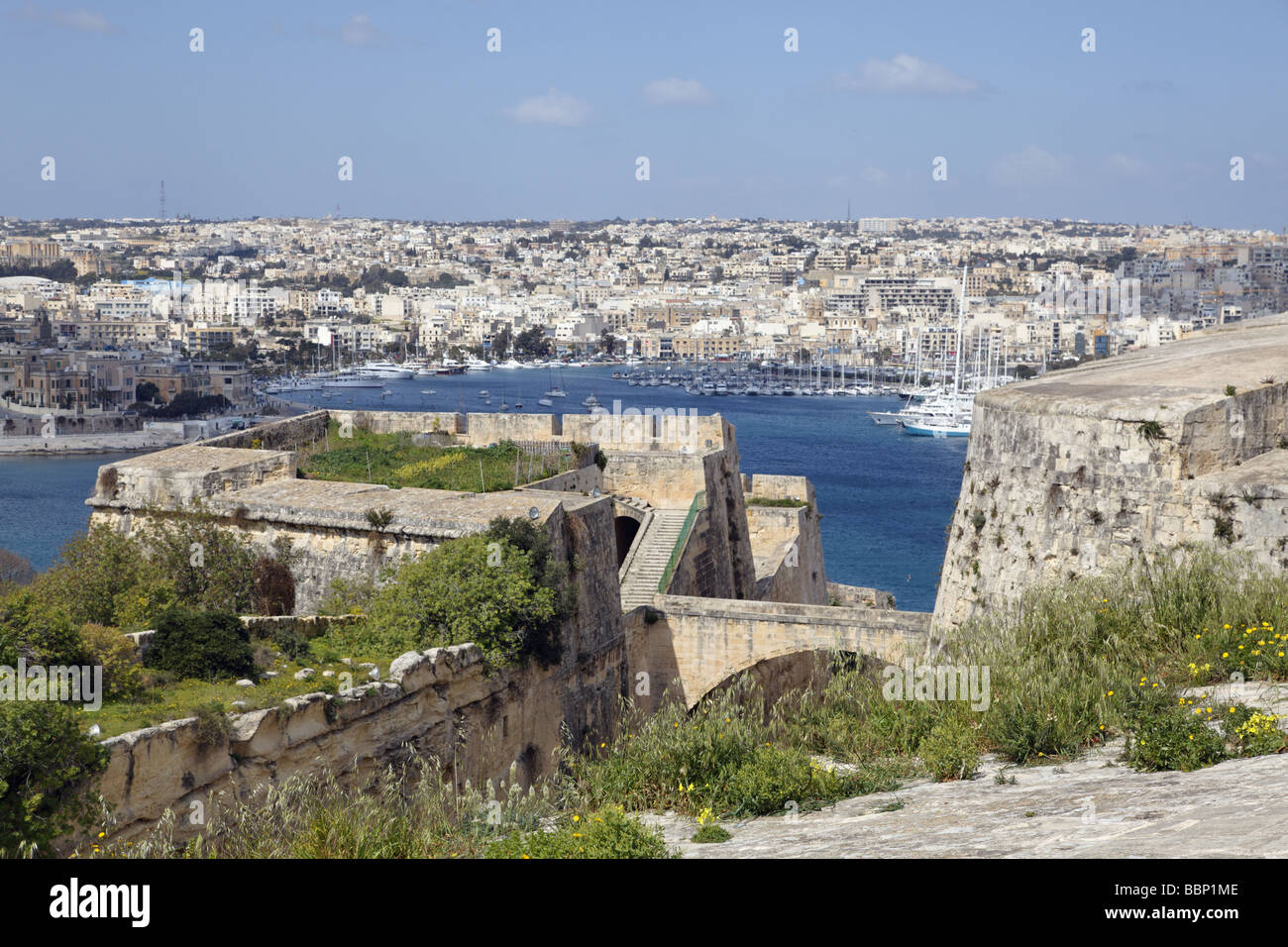 Malta, Valletta, fortifications Stock Photo - Alamy