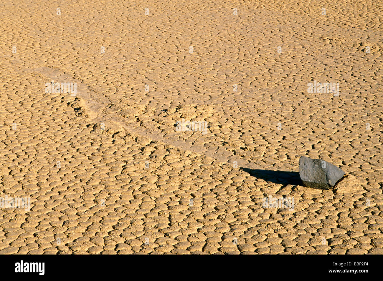 Morning light on one of the mysterious moving rocks at The Racetrack ...