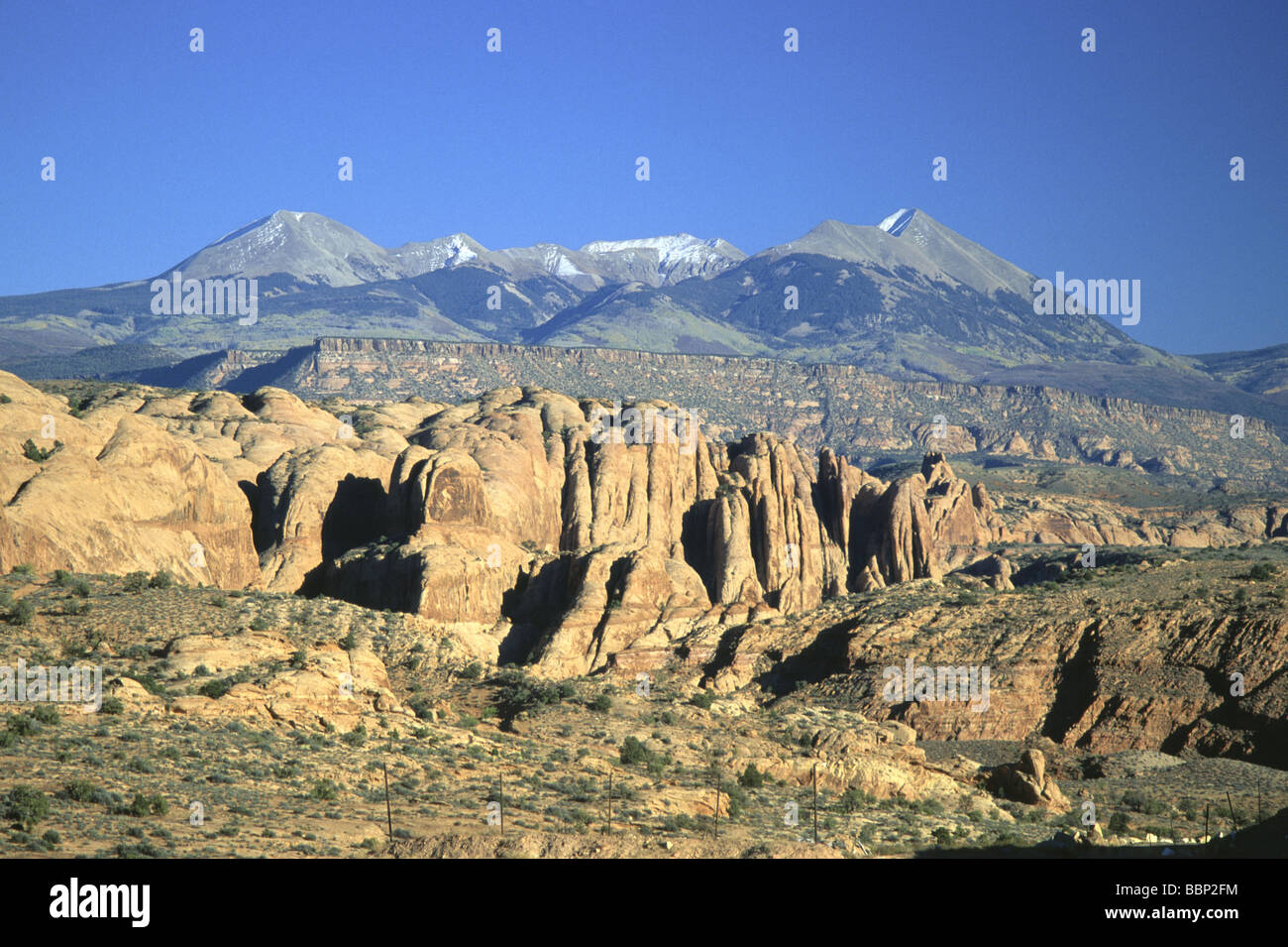 The LaSal Mountains near Moab Utah USA Stock Photo - Alamy