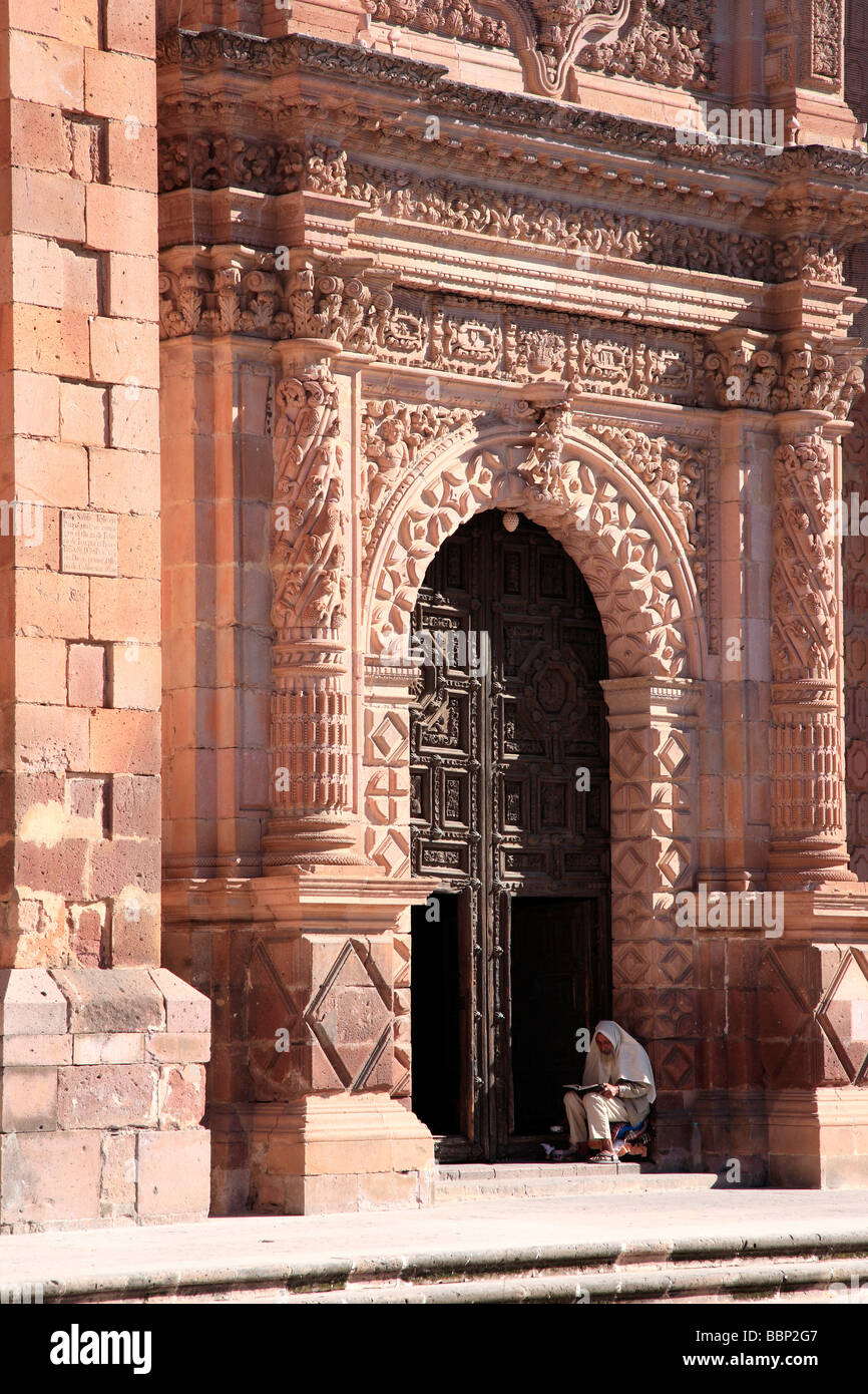 cathedral zacatecas mexico colonial city baroque style building stone ...