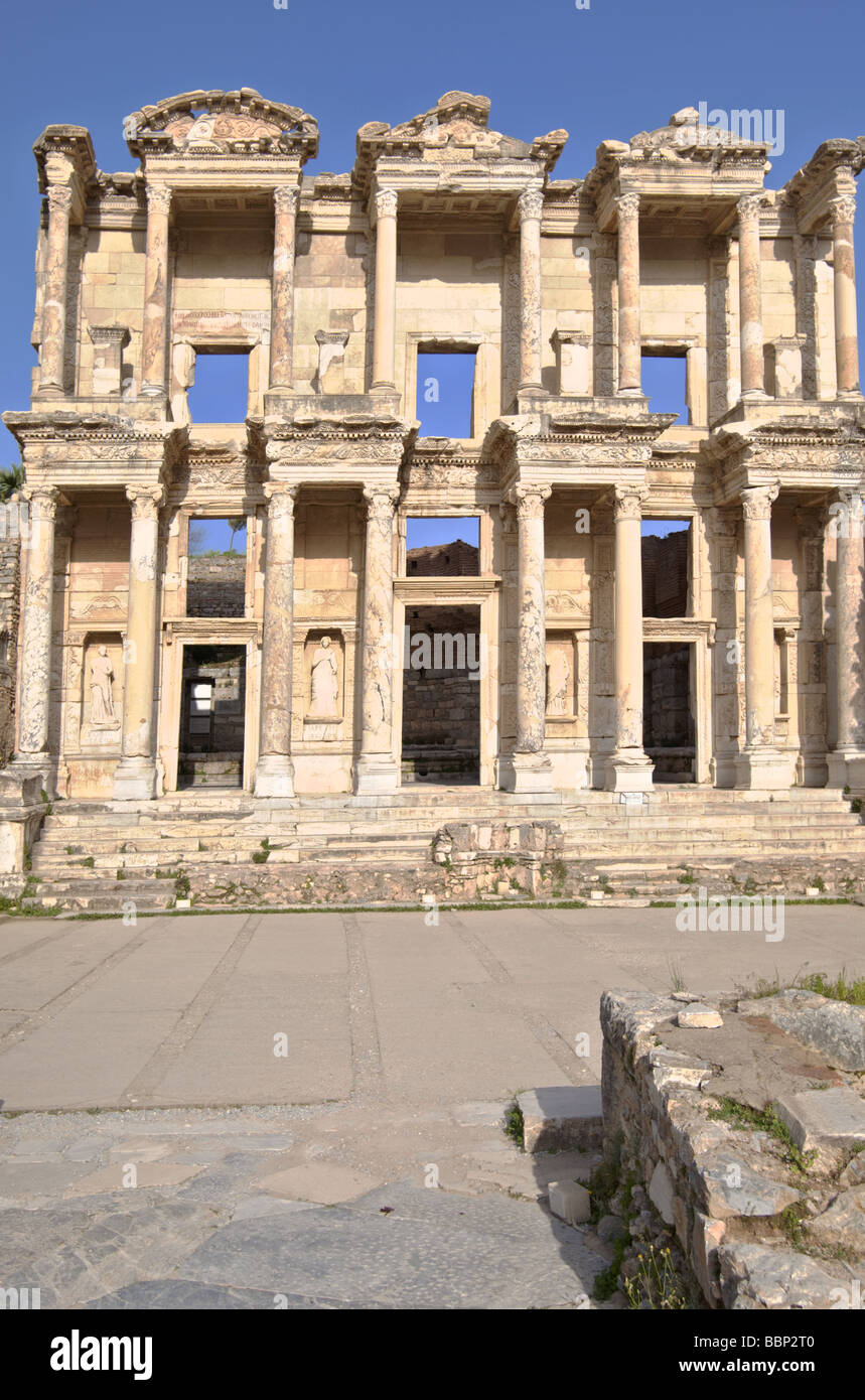 Ancient Celsus library at Ephesus in Turkey Stock Photo - Alamy