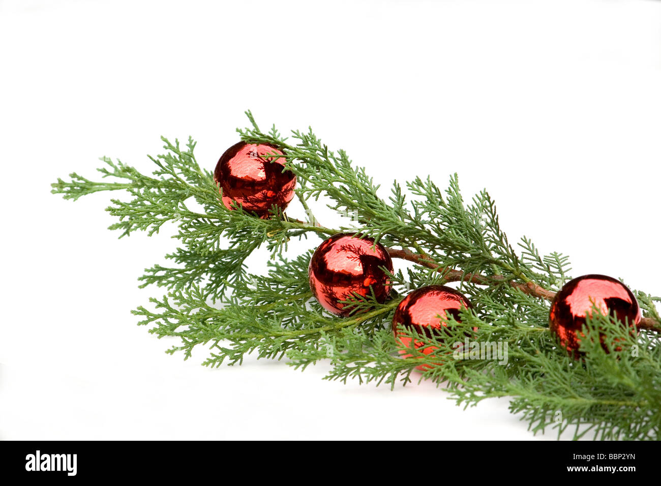 Christmas balls tree decoration Cut Out Stock Images & Pictures - Alamy