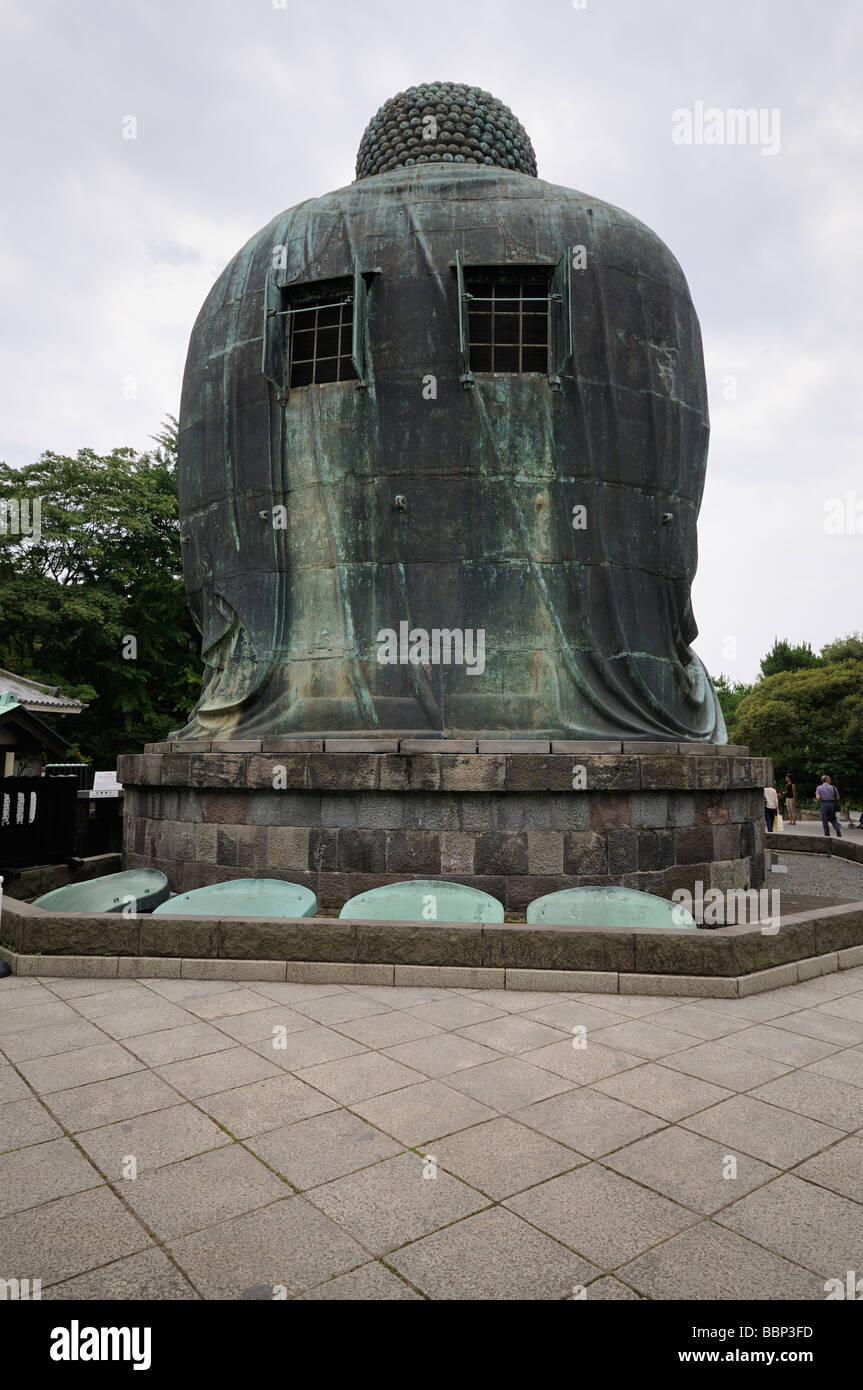 Back side of Bronze statue of Amida Buddha (aka Amitabha Buddha) at ...