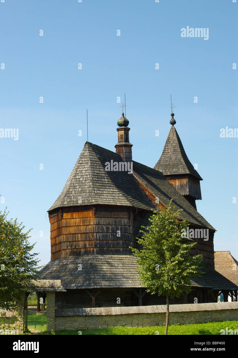 Wooden building. Collection of Sanok Open Air Museum, Poland Stock ...