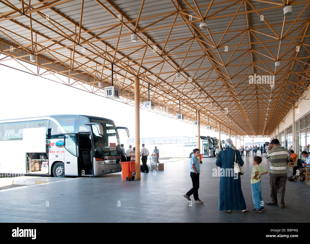 Bus waiting in terminal hi-res stock photography and images - Alamy