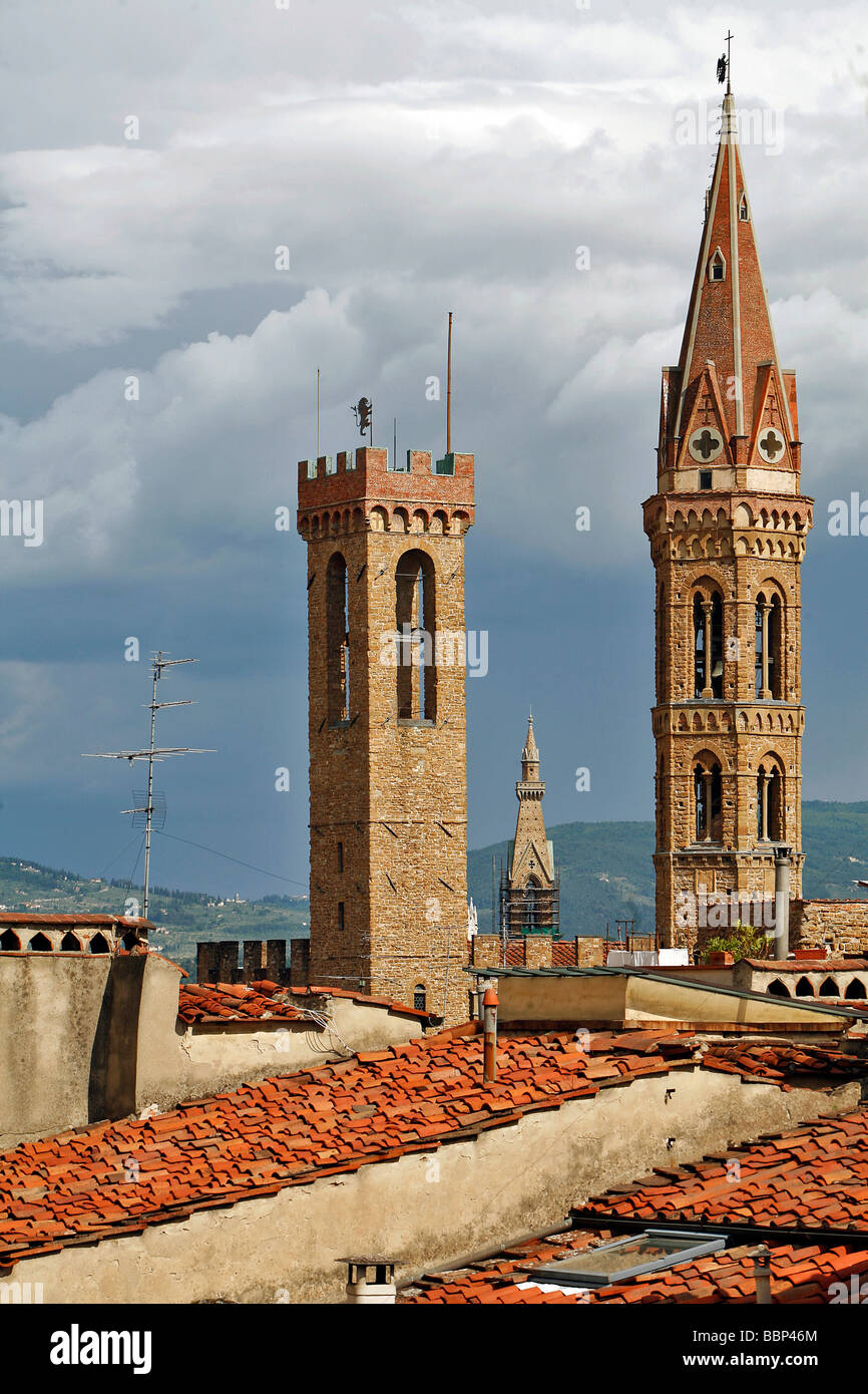 Badia fiorentina and bargello tower hi-res stock photography and images ...