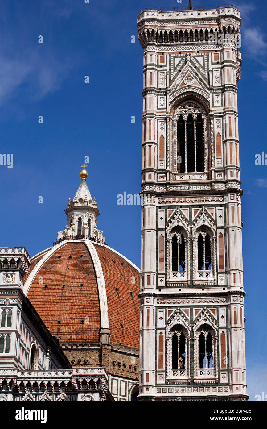 FACADE IN COLOURED MARBLE OF THE DUOMO, SANTA MARIA DEL FIORE CATHEDRAL ...