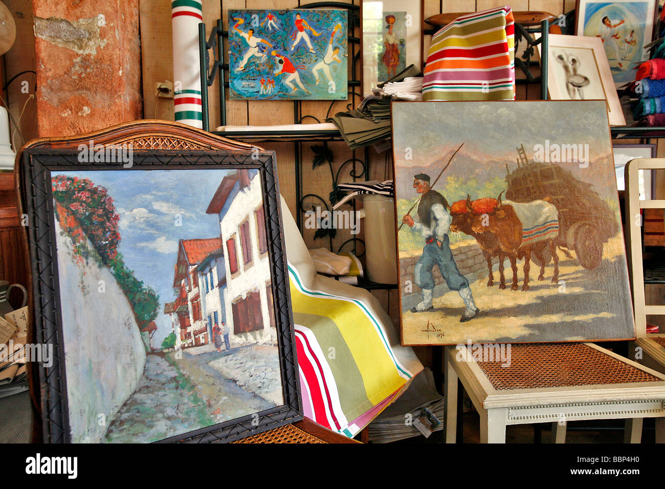 NEO-BASQUE PAINTINGS, LOKO ANTIQUE SHOP, ARCANGUES, PYRENEES-ATLANTIQUE ...