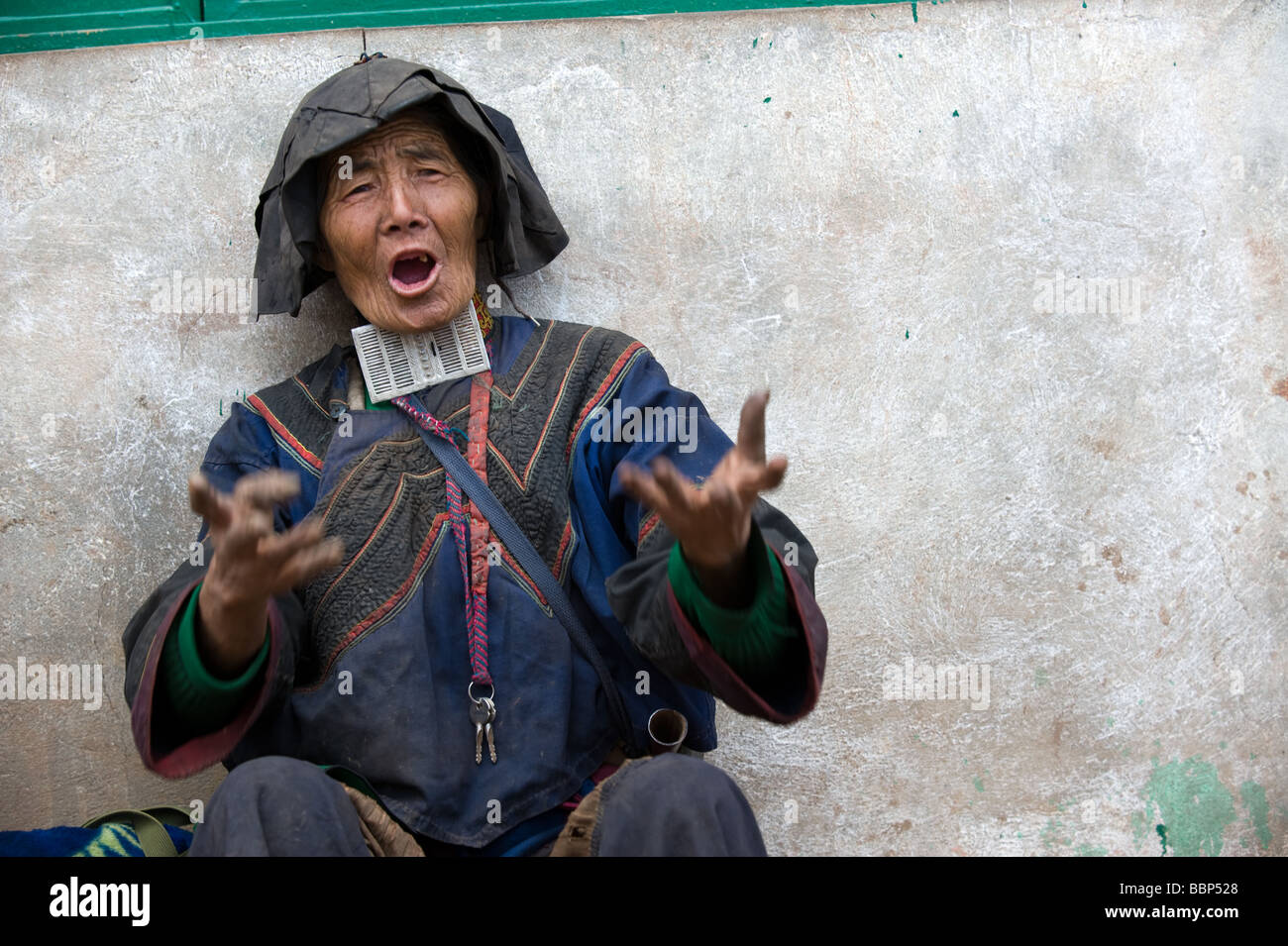 Older Yi Woman of Liangshan, the Cold Mountains, in the south of ...
